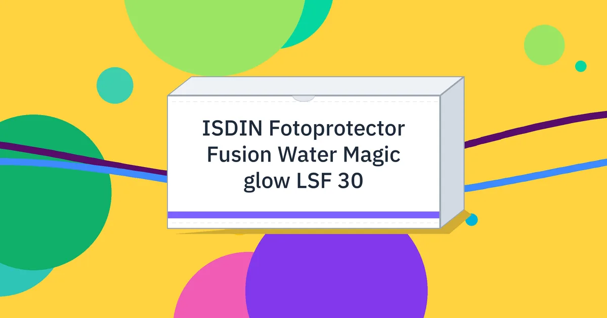 Symbolbild: Packung mit der Aufschrift ISDIN Fotoprotector Fusion Water Magic glow LSF 30 (PZN 18874461) – Verfügbarkeit und Bezug in Apotheken in Frankfurt am Main