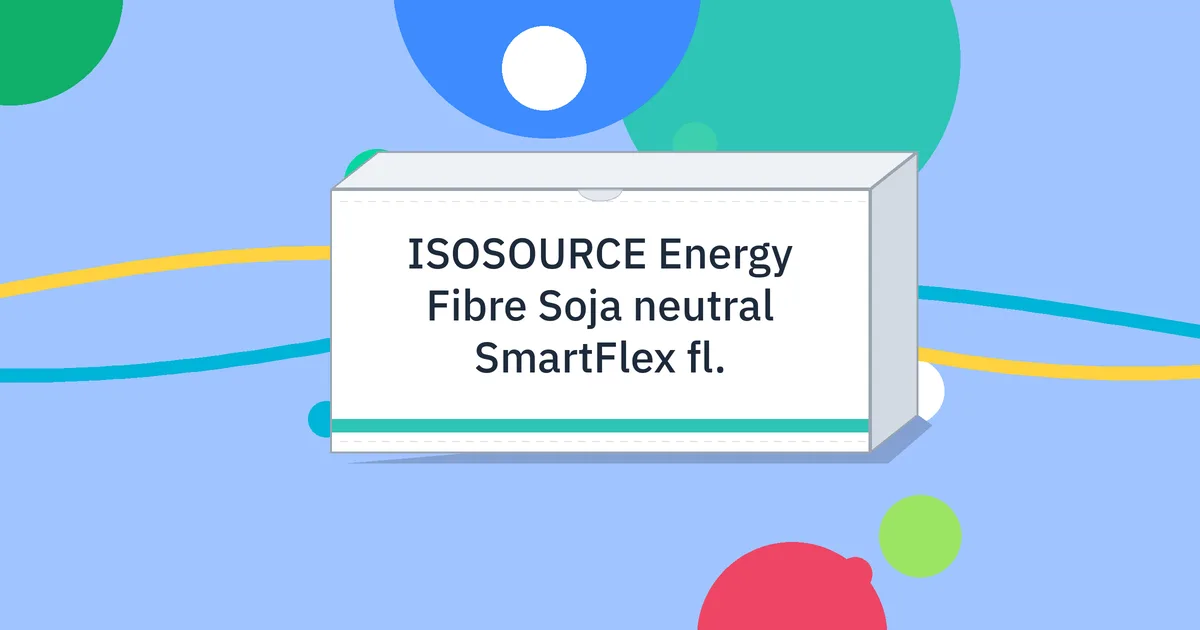 Symbolbild: Packung mit der Aufschrift ISOSOURCE Energy Fibre Soja neutral SmartFlex fl. (PZN 09254564) – Verfügbarkeit und Bezug in Apotheken in Frankfurt am Main
