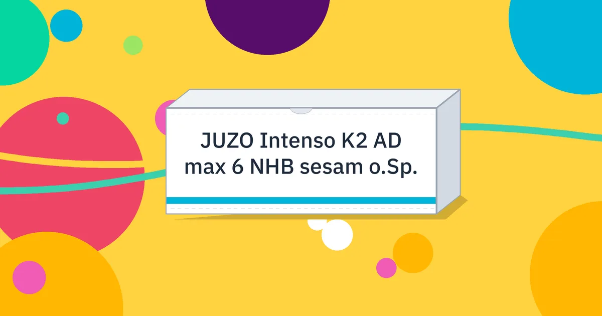 Symbolbild: Packung mit der Aufschrift JUZO Intenso K2 AD max 6 NHB sesam o.Sp. (PZN 18623285) – Verfügbarkeit und Bezug in Apotheken in Frankfurt am Main