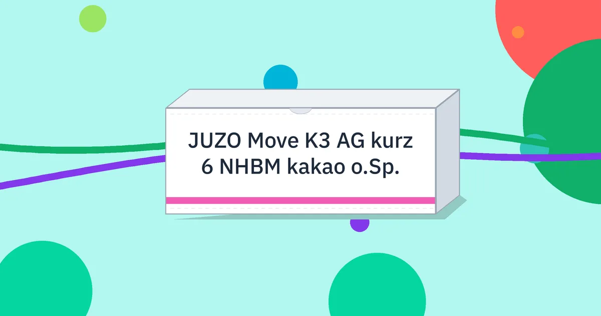 Symbolbild: Packung mit der Aufschrift JUZO Move K3 AG kurz 6 NHBM kakao o.Sp. (PZN 18592722) – Verfügbarkeit und Bezug in Apotheken in Frankfurt am Main