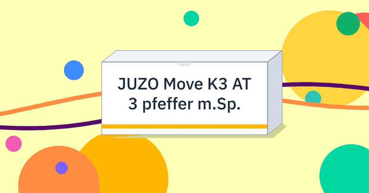 Symbolbild: Packung mit der Aufschrift JUZO Move K3 AT 3 pfeffer m.Sp. (PZN 20676805) – Verfügbarkeit und Bezug in Apotheken in Frankfurt am Main