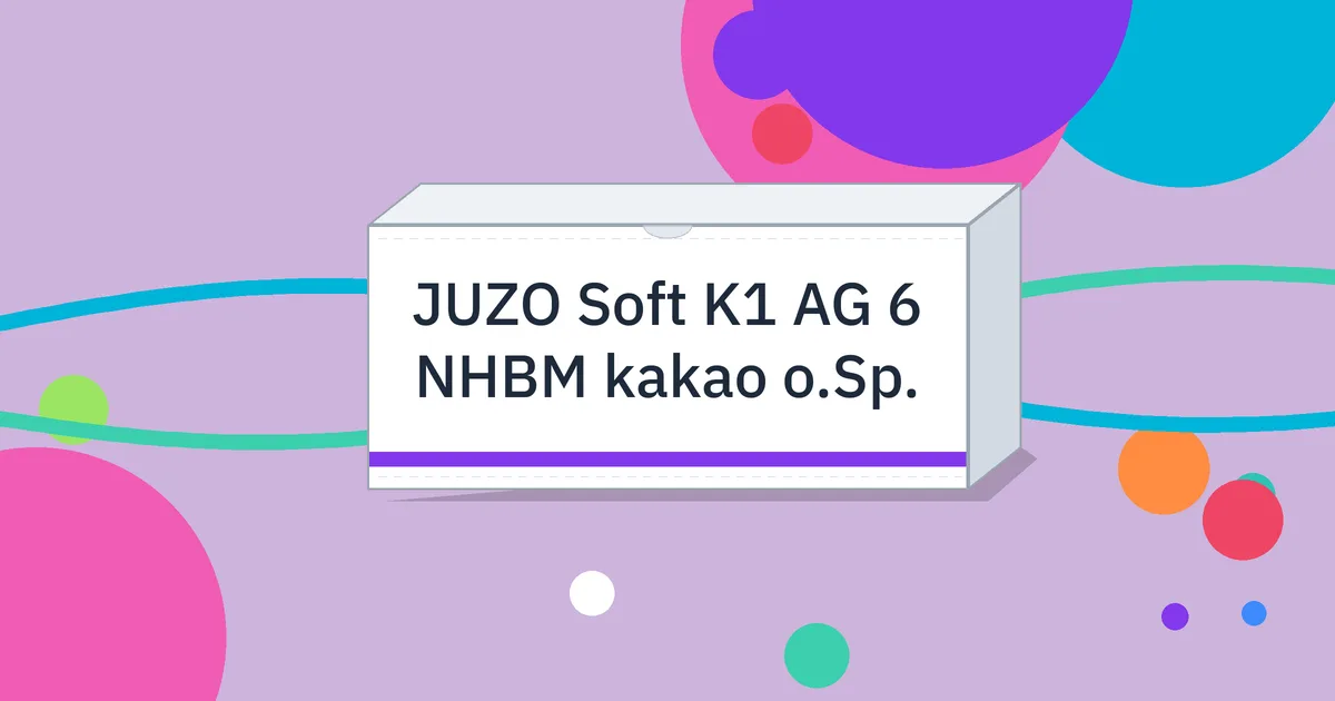Symbolbild: Packung mit der Aufschrift JUZO Soft K1 AG 6 NHBM kakao o.Sp. (PZN 14996003) – Verfügbarkeit und Bezug in Apotheken in Frankfurt am Main