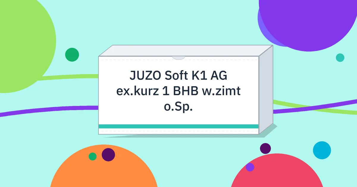 Symbolbild: Packung mit der Aufschrift JUZO Soft K1 AG ex.kurz 1 BHB w.zimt o.Sp. (PZN 14839953) – Verfügbarkeit und Bezug in Apotheken in Frankfurt am Main