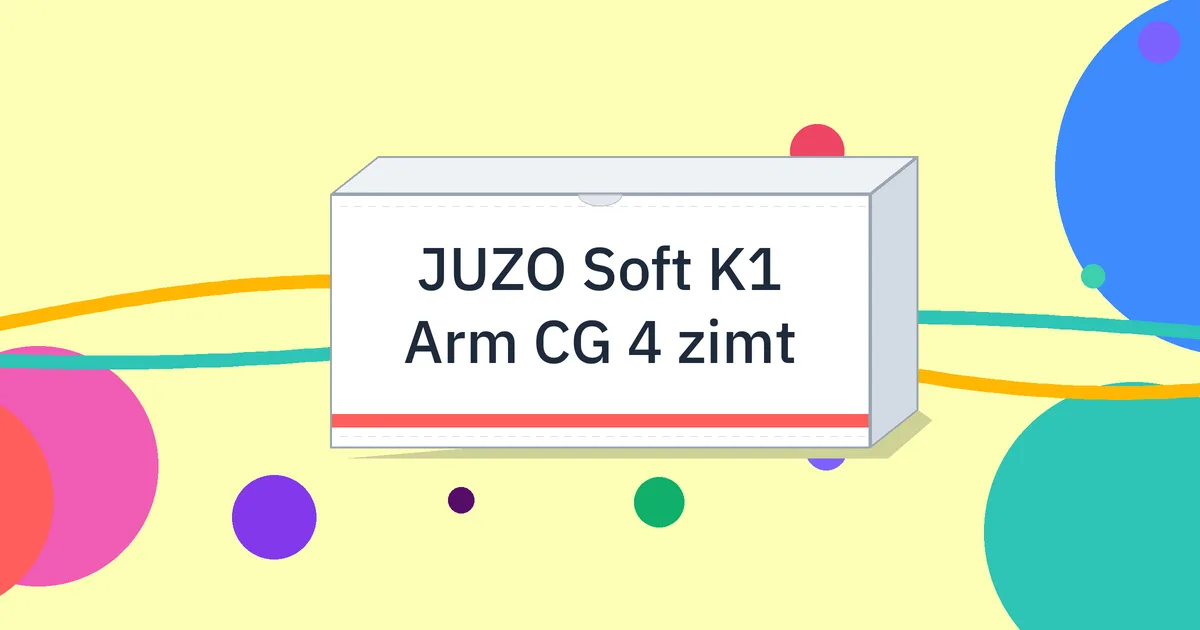 Symbolbild: Packung mit der Aufschrift JUZO Soft K1 Arm CG 4 zimt (PZN 15508247) – Verfügbarkeit und Bezug in Apotheken in Frankfurt am Main