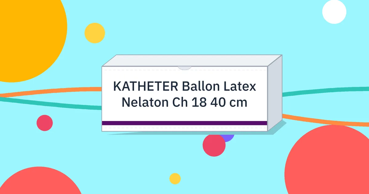 Symbolbild: Packung mit der Aufschrift KATHETER Ballon Latex Nelaton Ch 18 40 cm (PZN 01085731) – Verfügbarkeit und Bezug in Apotheken in Frankfurt am Main