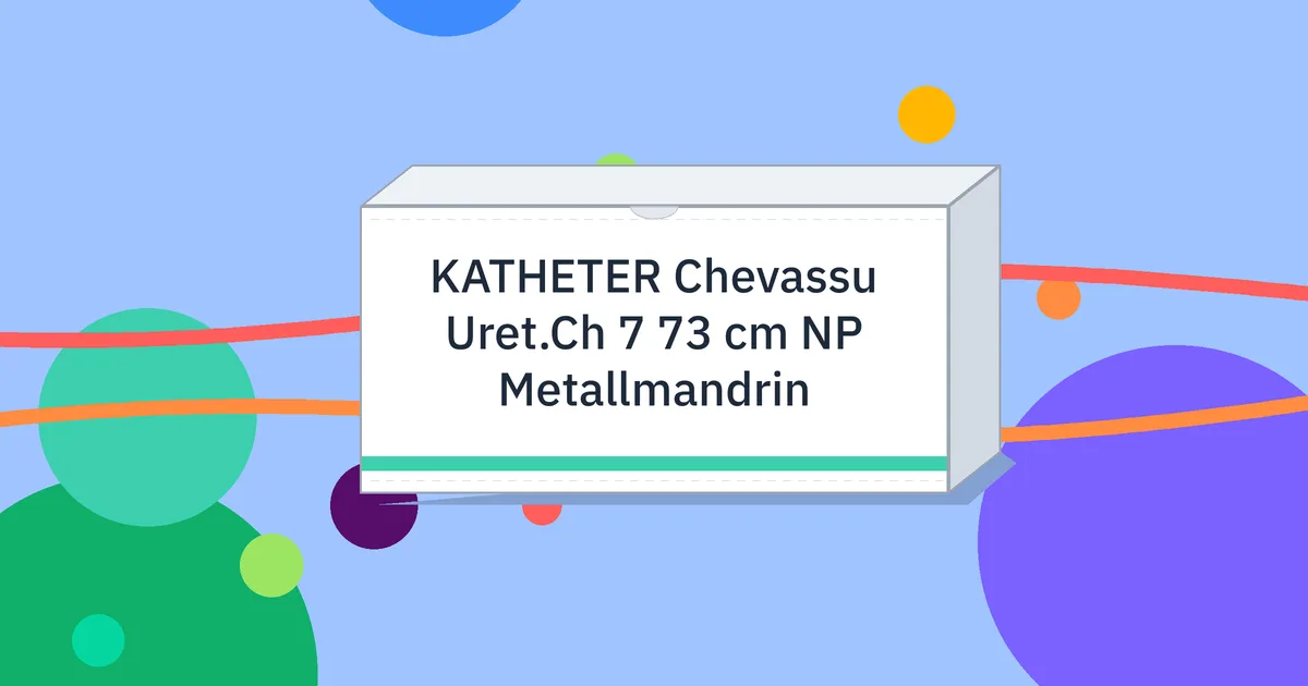 Symbolbild: Packung mit der Aufschrift KATHETER Chevassu Uret.Ch 7 73 cm NP Metallmandrin (PZN 00154192) – Verfügbarkeit und Bezug in Apotheken in Frankfurt am Main