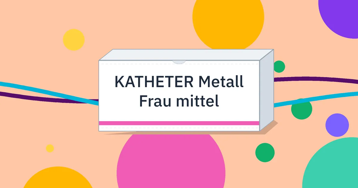 Symbolbild: Packung mit der Aufschrift KATHETER Metall Frau mittel (PZN 02008520) – Verfügbarkeit und Bezug in Apotheken in Frankfurt am Main