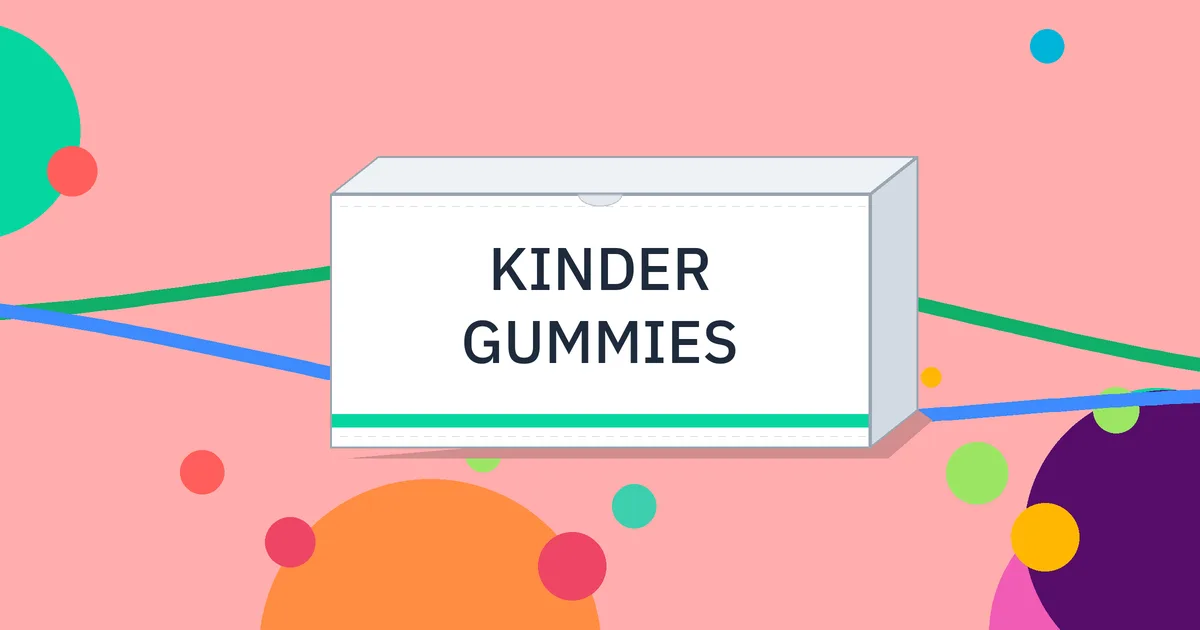 Symbolbild: Packung mit der Aufschrift KINDER GUMMIES (PZN 20015593) – Verfügbarkeit und Bezug in Apotheken in Frankfurt am Main