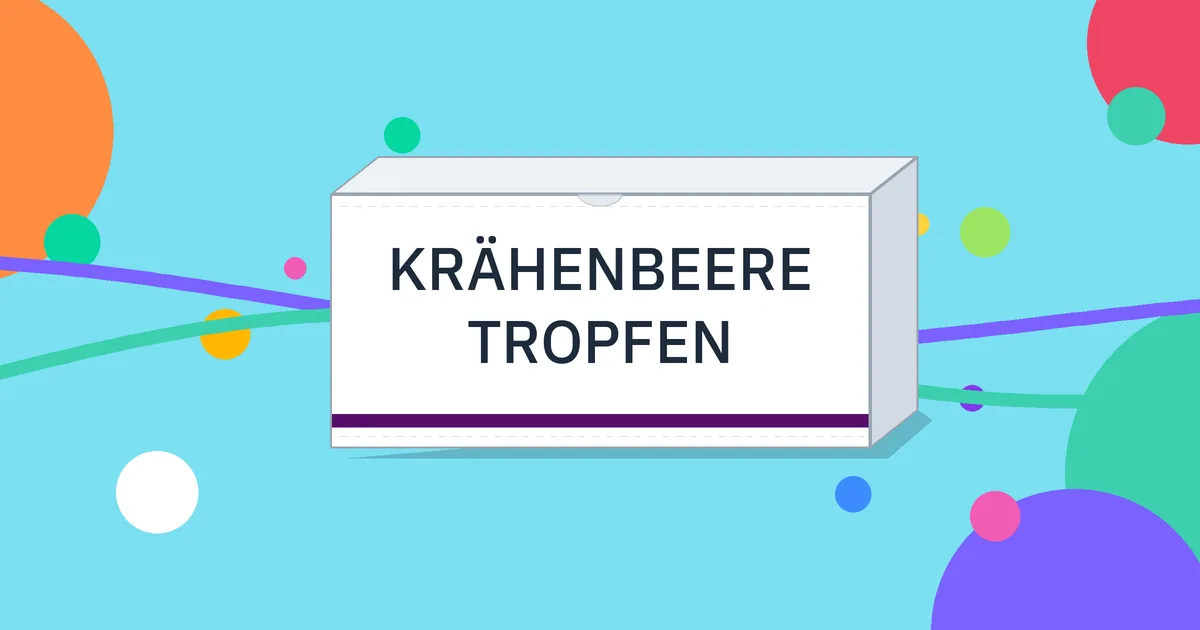 Symbolbild: Packung mit der Aufschrift KRÄHENBEERE TROPFEN (PZN 15229085) – Verfügbarkeit und Bezug in Apotheken in Frankfurt am Main