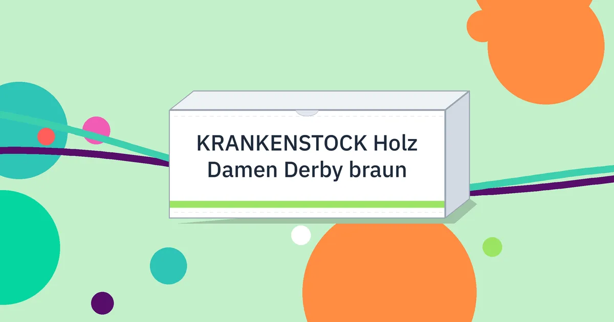 Symbolbild: Packung mit der Aufschrift KRANKENSTOCK Holz Damen Derby braun (PZN 03854547) – Verfügbarkeit und Bezug in Apotheken in Frankfurt am Main