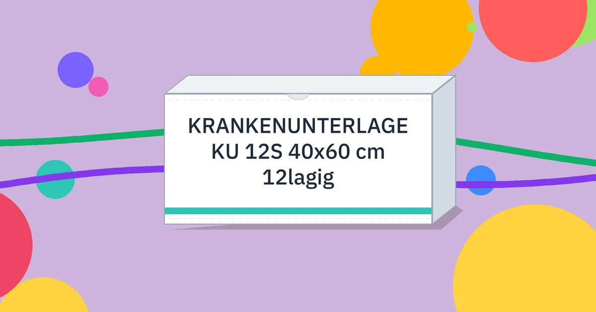 Symbolbild: Packung mit der Aufschrift KRANKENUNTERLAGE KU 12S 40x60 cm 12lagig (PZN 00160666) – Verfügbarkeit und Bezug in Apotheken in Frankfurt am Main