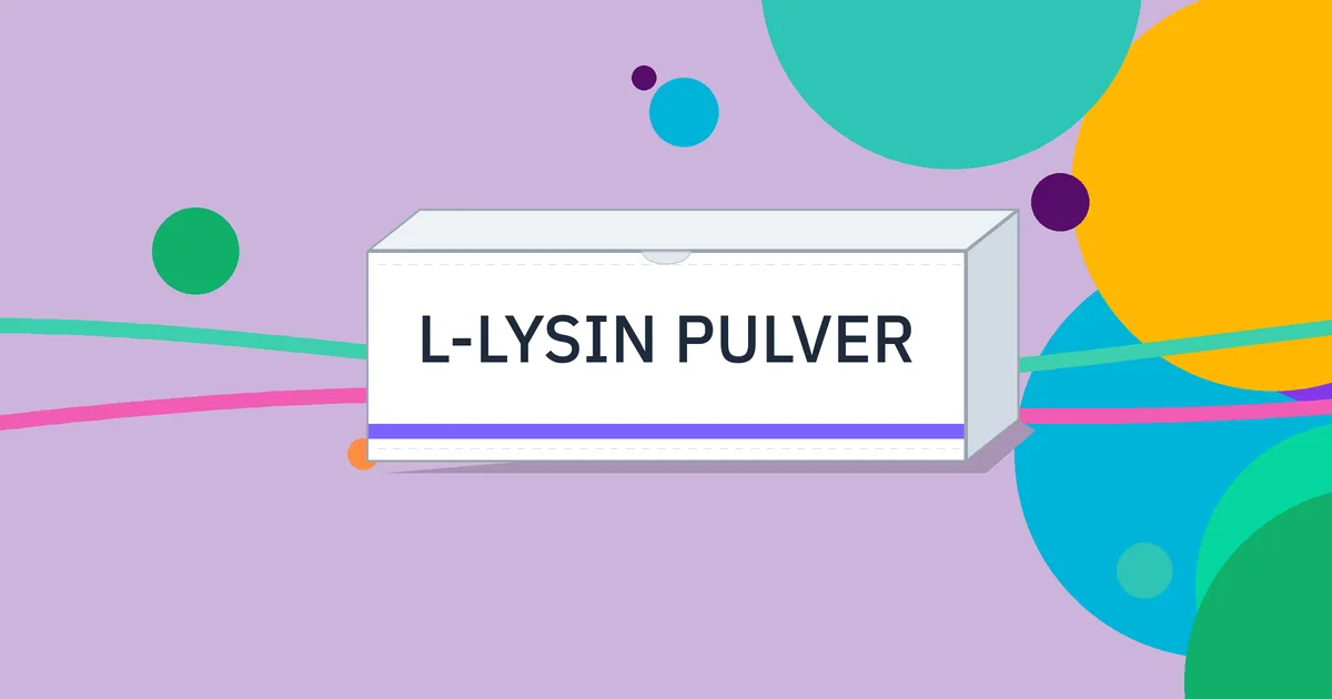 Symbolbild: Packung mit der Aufschrift L-LYSIN PULVER (PZN 17893574) – Verfügbarkeit und Bezug in Apotheken in Frankfurt am Main