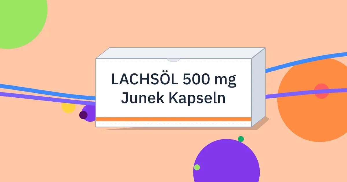 Symbolbild: Packung mit der Aufschrift LACHSÖL 500 mg Junek Kapseln (PZN 07079631) – Verfügbarkeit und Bezug in Apotheken in Frankfurt am Main