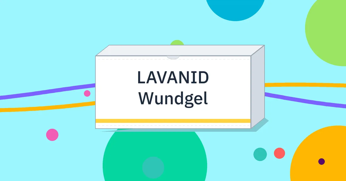 Symbolbild: Packung mit der Aufschrift LAVANID Wundgel (PZN 19788829) – Verfügbarkeit und Bezug in Apotheken in Frankfurt am Main