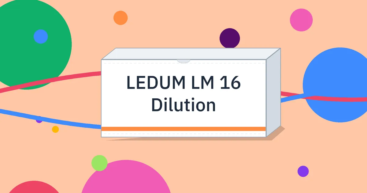 Symbolbild: Packung mit der Aufschrift LEDUM LM 16 Dilution (PZN 12930247) – Verfügbarkeit und Bezug in Apotheken in Frankfurt am Main