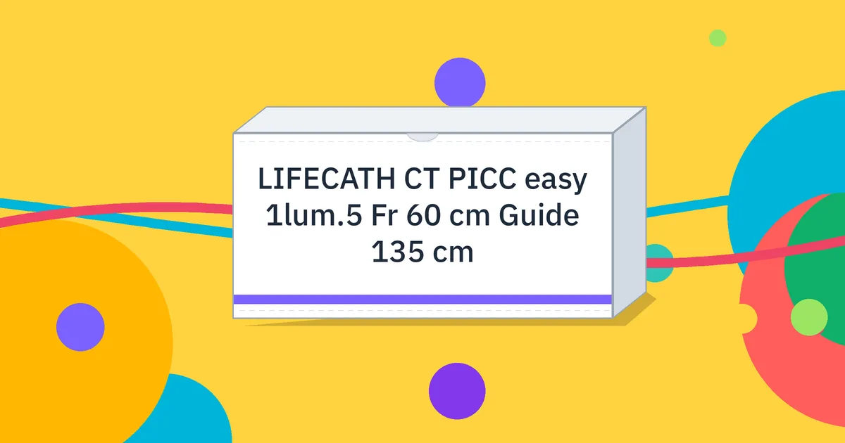 Symbolbild: Packung mit der Aufschrift LIFECATH CT PICC easy 1lum.5 Fr 60 cm Guide 135 cm (PZN 17610837) – Verfügbarkeit und Bezug in Apotheken in Frankfurt am Main