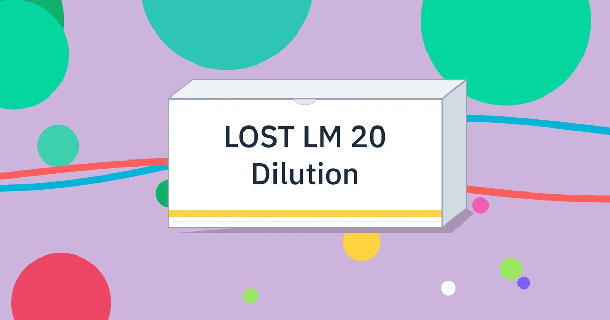 Symbolbild: Packung mit der Aufschrift LOST LM 20 Dilution (PZN 13536280) – Verfügbarkeit und Bezug in Apotheken in Frankfurt am Main