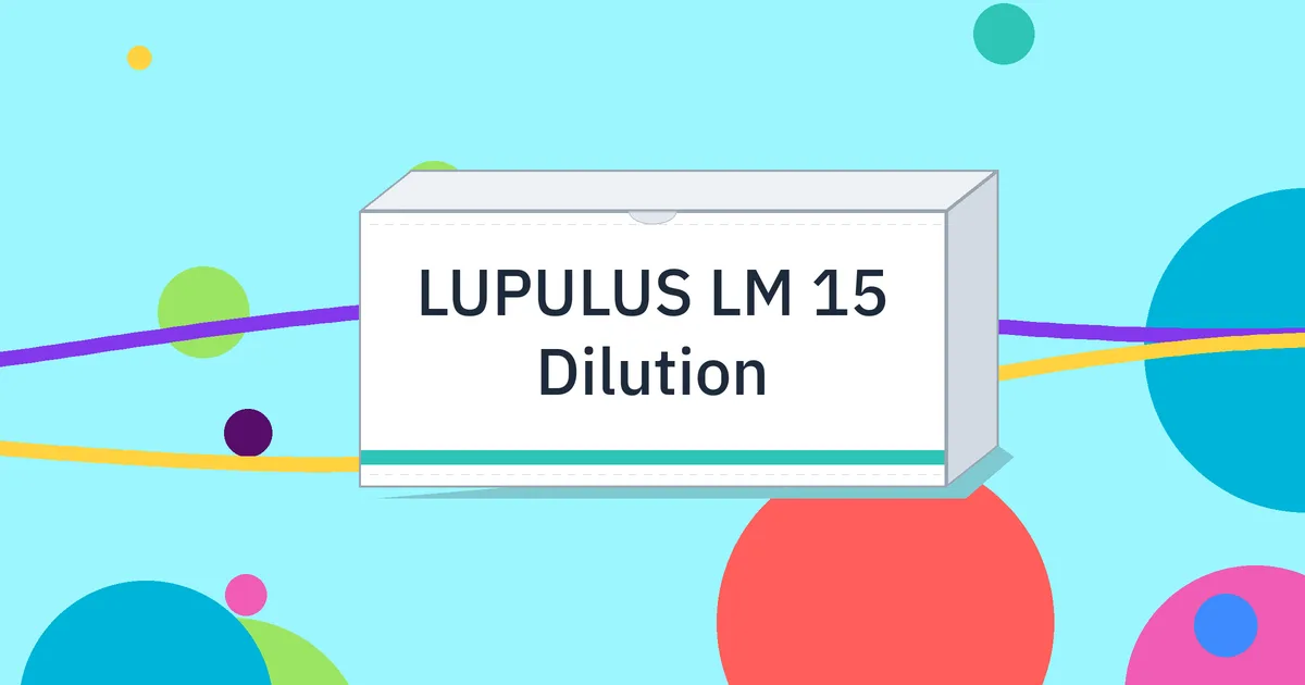 Symbolbild: Packung mit der Aufschrift LUPULUS LM 15 Dilution (PZN 12934392) – Verfügbarkeit und Bezug in Apotheken in Frankfurt am Main