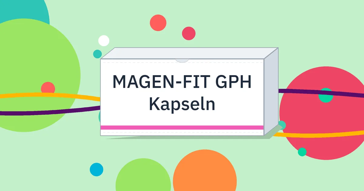 Symbolbild: Packung mit der Aufschrift MAGEN-FIT GPH Kapseln (PZN 05530458) – Verfügbarkeit und Bezug in Apotheken in Frankfurt am Main