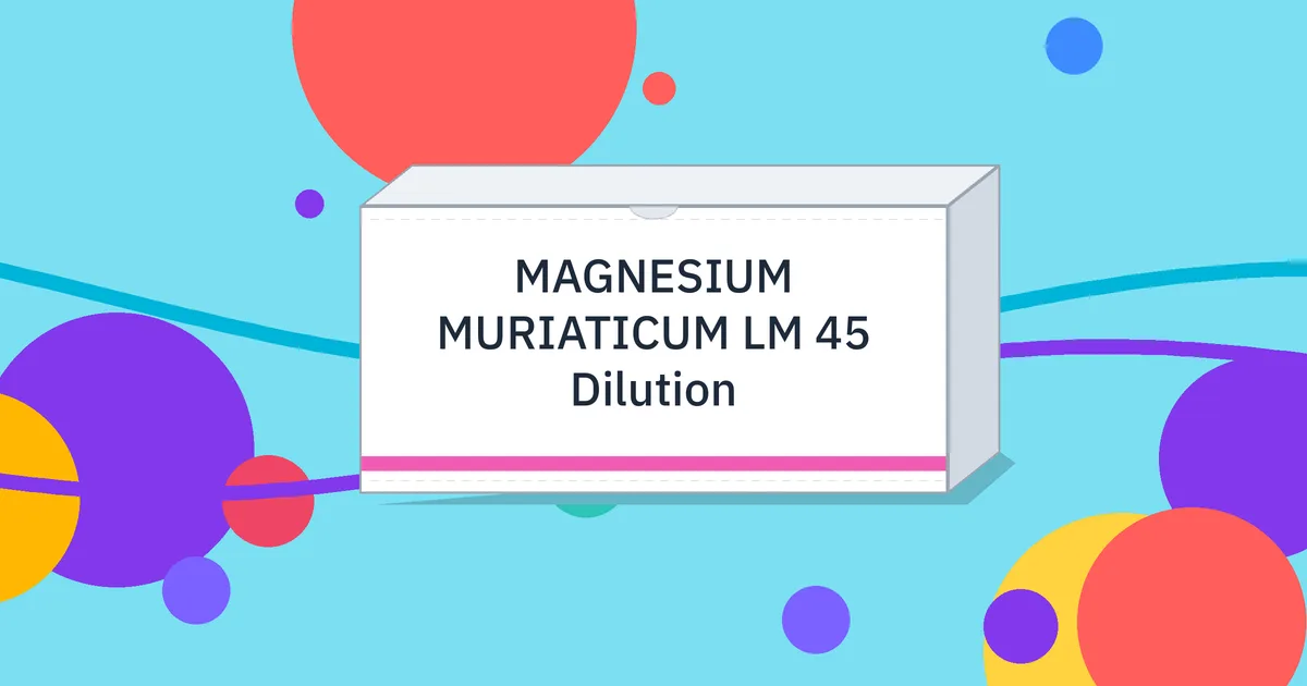 Symbolbild: Packung mit der Aufschrift MAGNESIUM MURIATICUM LM 45 Dilution (PZN 12939030) – Verfügbarkeit und Bezug in Apotheken in Frankfurt am Main