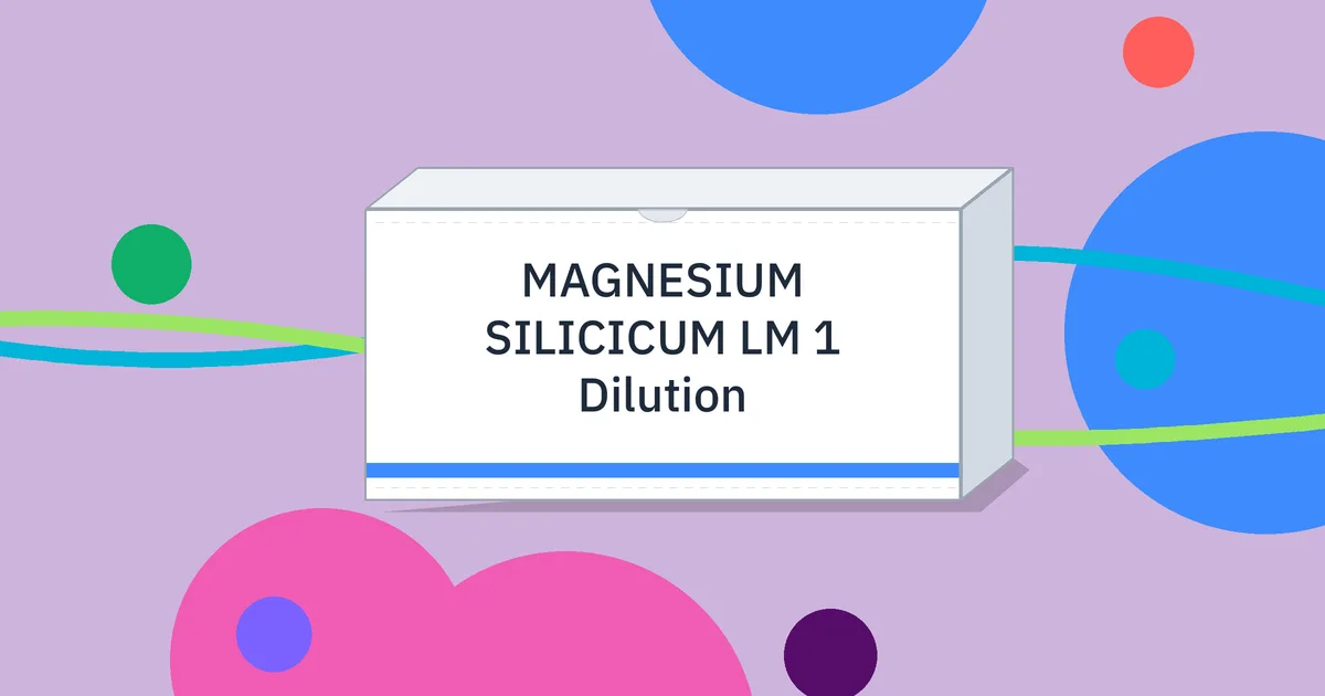 Symbolbild: Packung mit der Aufschrift MAGNESIUM SILICICUM LM 1 Dilution (PZN 12939509) – Verfügbarkeit und Bezug in Apotheken in Frankfurt am Main