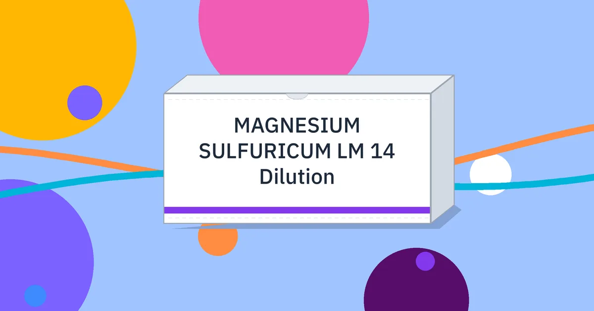 Symbolbild: Packung mit der Aufschrift MAGNESIUM SULFURICUM LM 14 Dilution (PZN 12940091) – Verfügbarkeit und Bezug in Apotheken in Frankfurt am Main