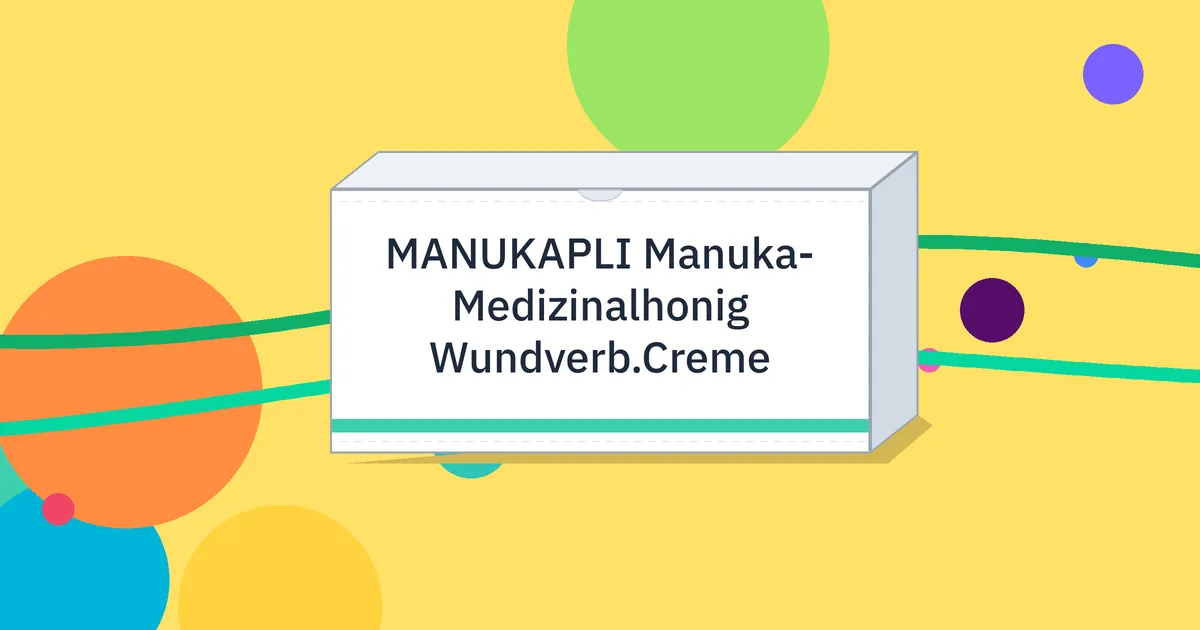 Symbolbild: Packung mit der Aufschrift MANUKAPLI Manuka-Medizinalhonig Wundverb.Creme (PZN 20935253) – Verfügbarkeit und Bezug in Apotheken in Frankfurt am Main