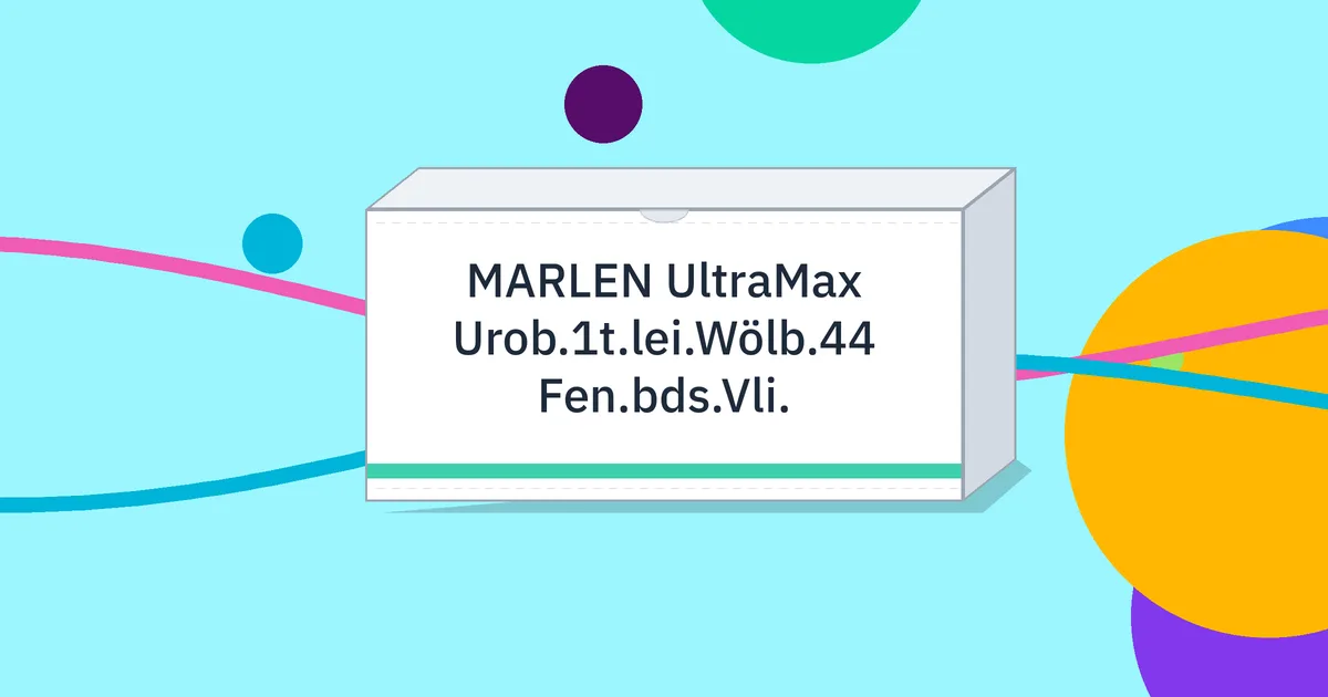 Symbolbild: Packung mit der Aufschrift MARLEN UltraMax Urob.1t.lei.Wölb.44 Fen.bds.Vli. (PZN 10741453) – Verfügbarkeit und Bezug in Apotheken in Frankfurt am Main