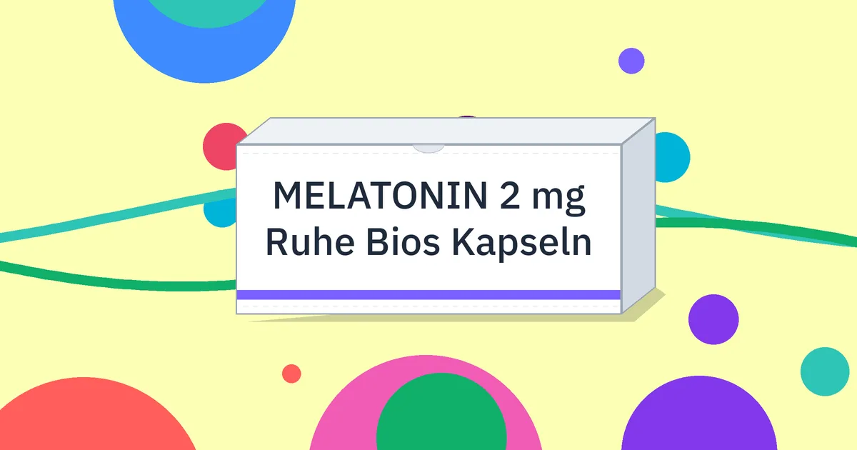 Symbolbild: Packung mit der Aufschrift MELATONIN 2 mg Ruhe Bios Kapseln (PZN 17900297) – Verfügbarkeit und Bezug in Apotheken in Frankfurt am Main