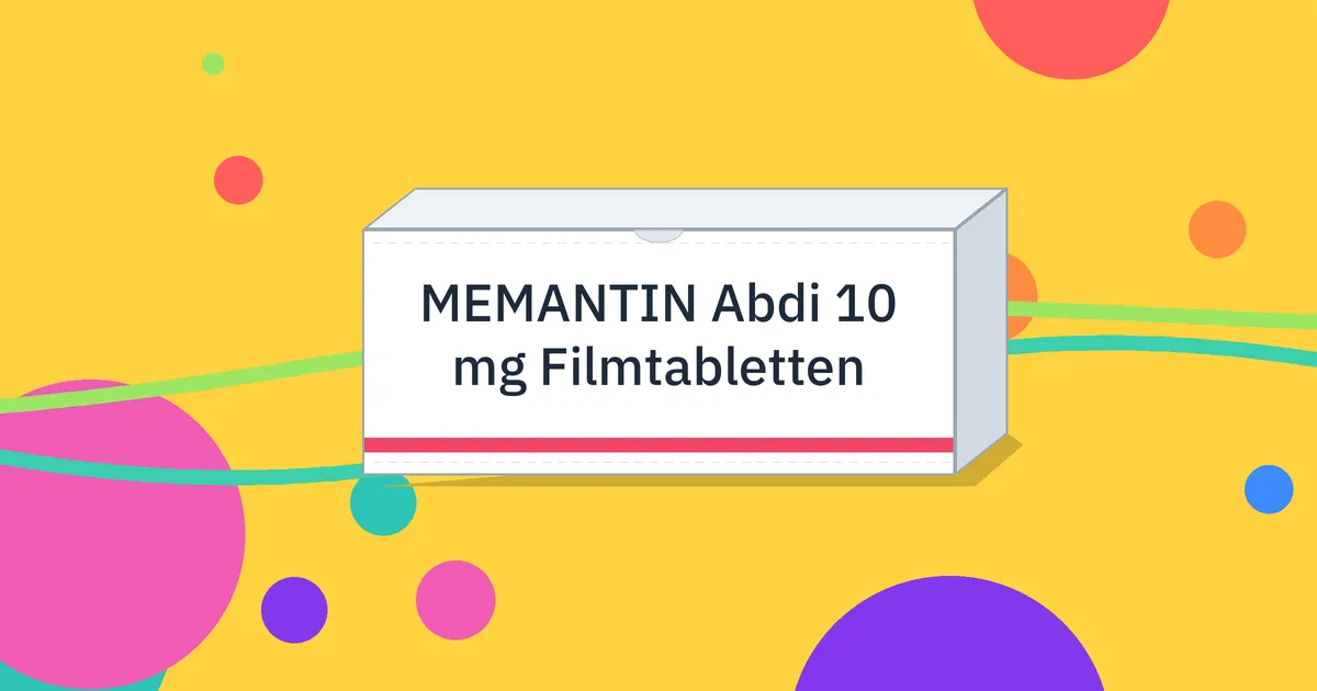 Symbolbild: Packung mit der Aufschrift MEMANTIN Abdi 10 mg Filmtabletten (PZN 17570842) – Verfügbarkeit und Bezug in Apotheken in Frankfurt am Main