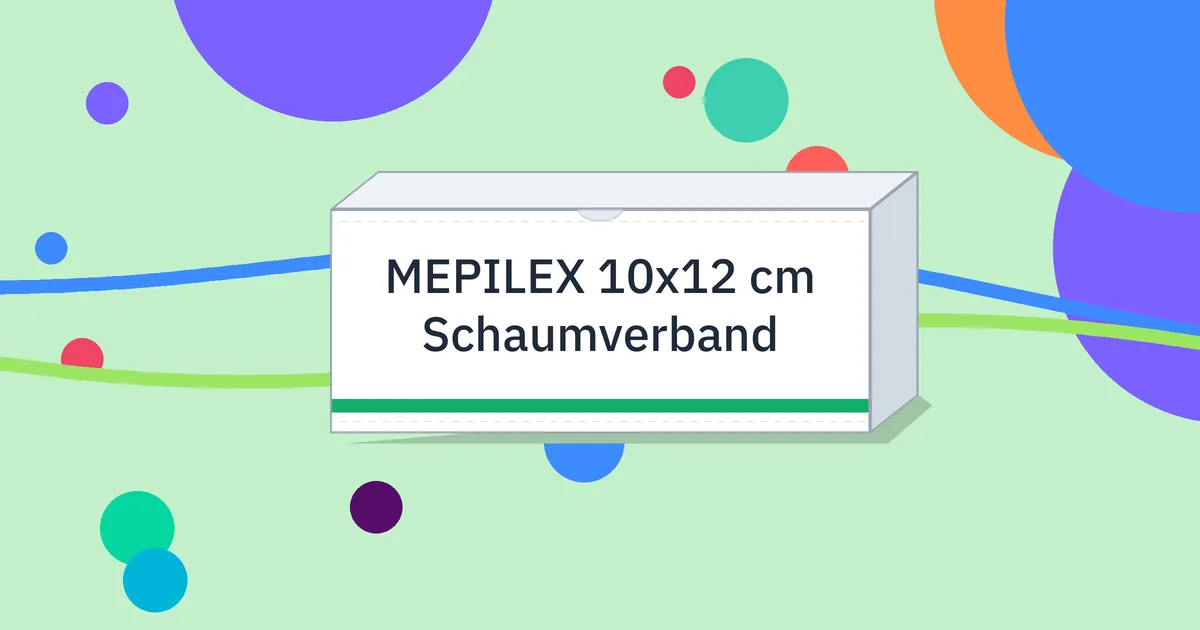 Symbolbild: Packung mit der Aufschrift MEPILEX 10x12 cm Schaumverband (PZN 18361253) – Verfügbarkeit und Bezug in Apotheken in Frankfurt am Main