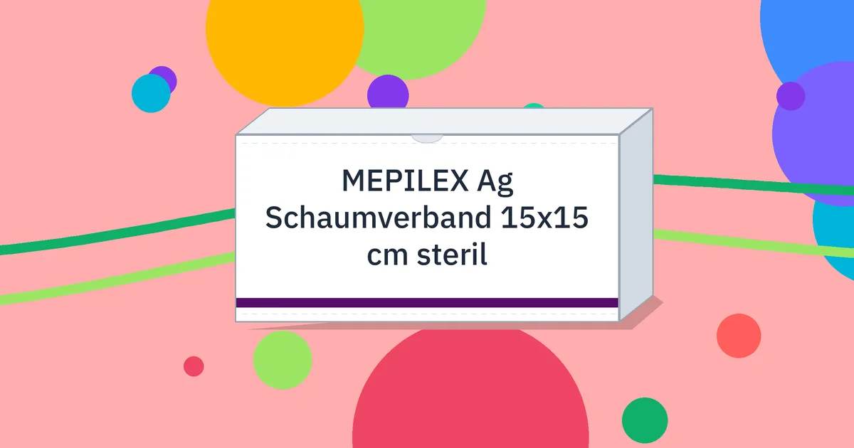Symbolbild: Packung mit der Aufschrift MEPILEX Ag Schaumverband 15x15 cm steril (PZN 02227274) – Verfügbarkeit und Bezug in Apotheken in Frankfurt am Main