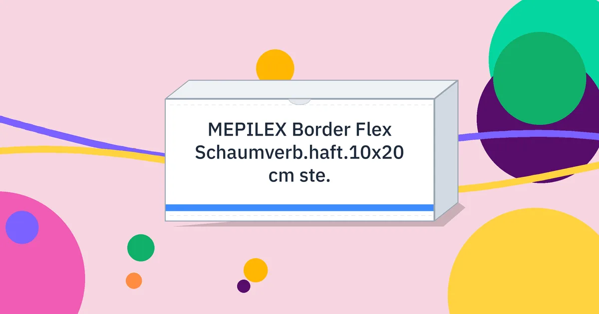 Symbolbild: Packung mit der Aufschrift MEPILEX Border Flex Schaumverb.haft.10x20 cm ste. (PZN 19078312) – Verfügbarkeit und Bezug in Apotheken in Frankfurt am Main