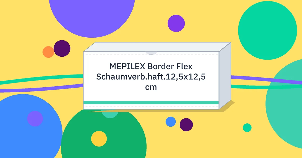 Symbolbild: Packung mit der Aufschrift MEPILEX Border Flex Schaumverb.haft.12,5x12,5 cm (PZN 19707417) – Verfügbarkeit und Bezug in Apotheken in Frankfurt am Main