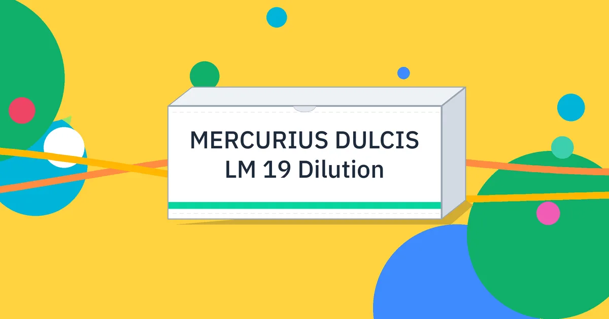 Symbolbild: Packung mit der Aufschrift MERCURIUS DULCIS LM 19 Dilution (PZN 12951433) – Verfügbarkeit und Bezug in Apotheken in Frankfurt am Main