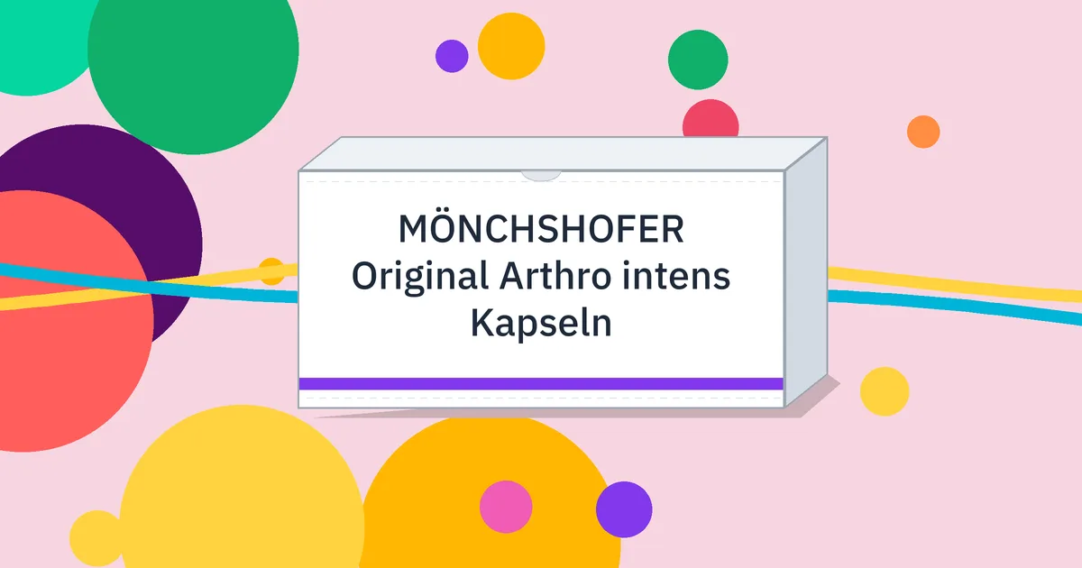 Symbolbild: Packung mit der Aufschrift MÖNCHSHOFER Original Arthro intens Kapseln (PZN 18798613) – Verfügbarkeit und Bezug in Apotheken in Frankfurt am Main
