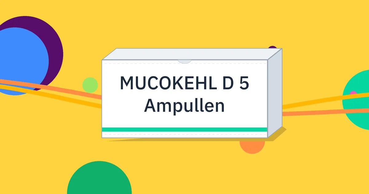 Symbolbild: Packung mit der Aufschrift MUCOKEHL D 5 Ampullen (PZN 03206653) – Verfügbarkeit und Bezug in Apotheken in Frankfurt am Main