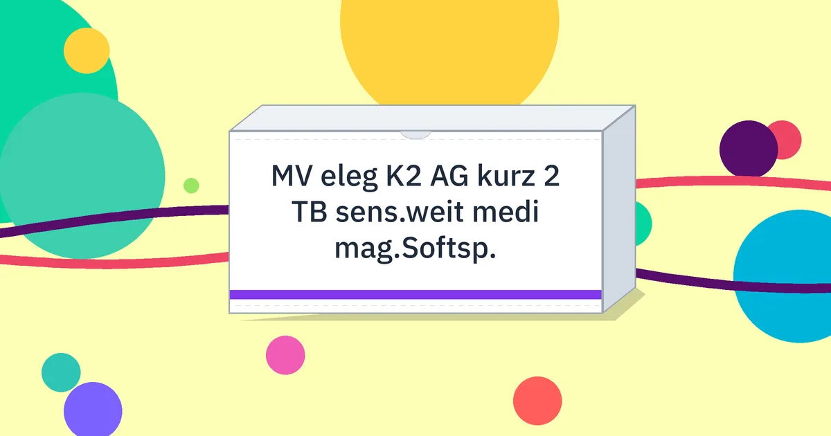 Symbolbild: Packung mit der Aufschrift MV eleg K2 AG kurz 2 TB sens.weit medi mag.Softsp. (PZN 14637014) – Verfügbarkeit und Bezug in Apotheken in Frankfurt am Main
