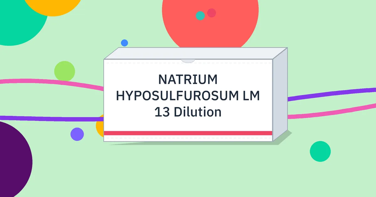 Symbolbild: Packung mit der Aufschrift NATRIUM HYPOSULFUROSUM LM 13 Dilution (PZN 12963910) – Verfügbarkeit und Bezug in Apotheken in Frankfurt am Main