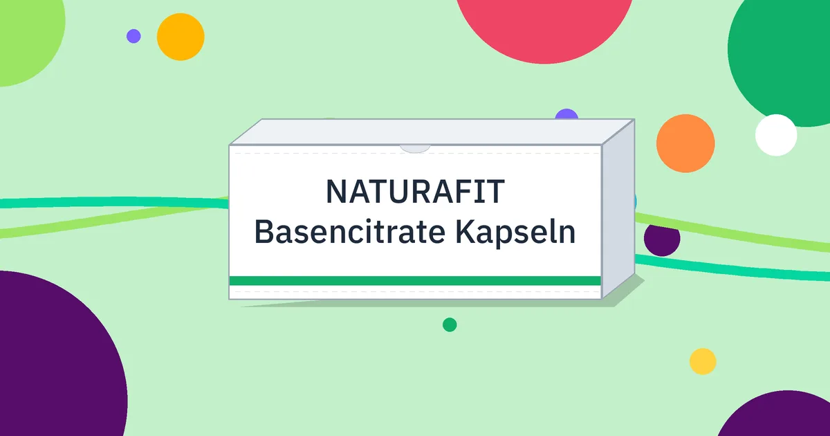 Symbolbild: Packung mit der Aufschrift NATURAFIT Basencitrate Kapseln (PZN 12587051) – Verfügbarkeit und Bezug in Apotheken in Frankfurt am Main