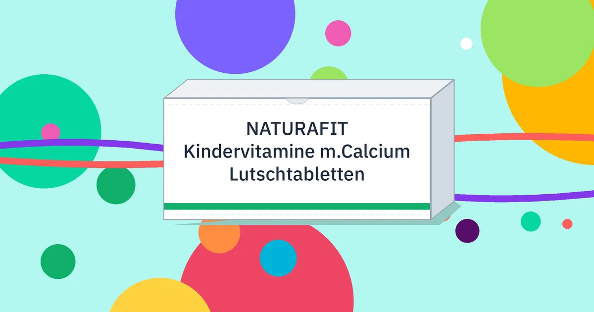 Symbolbild: Packung mit der Aufschrift NATURAFIT Kindervitamine m.Calcium Lutschtabletten (PZN 12515985) – Verfügbarkeit und Bezug in Apotheken in Frankfurt am Main