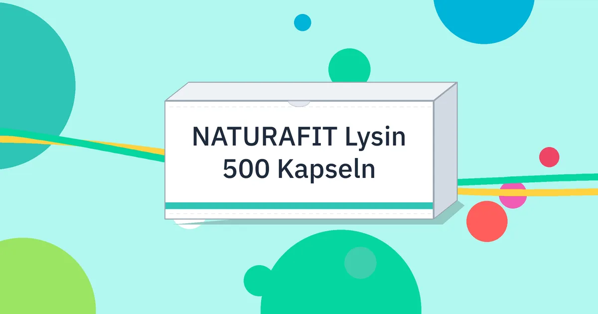 Symbolbild: Packung mit der Aufschrift NATURAFIT Lysin 500 Kapseln (PZN 12516105) – Verfügbarkeit und Bezug in Apotheken in Frankfurt am Main