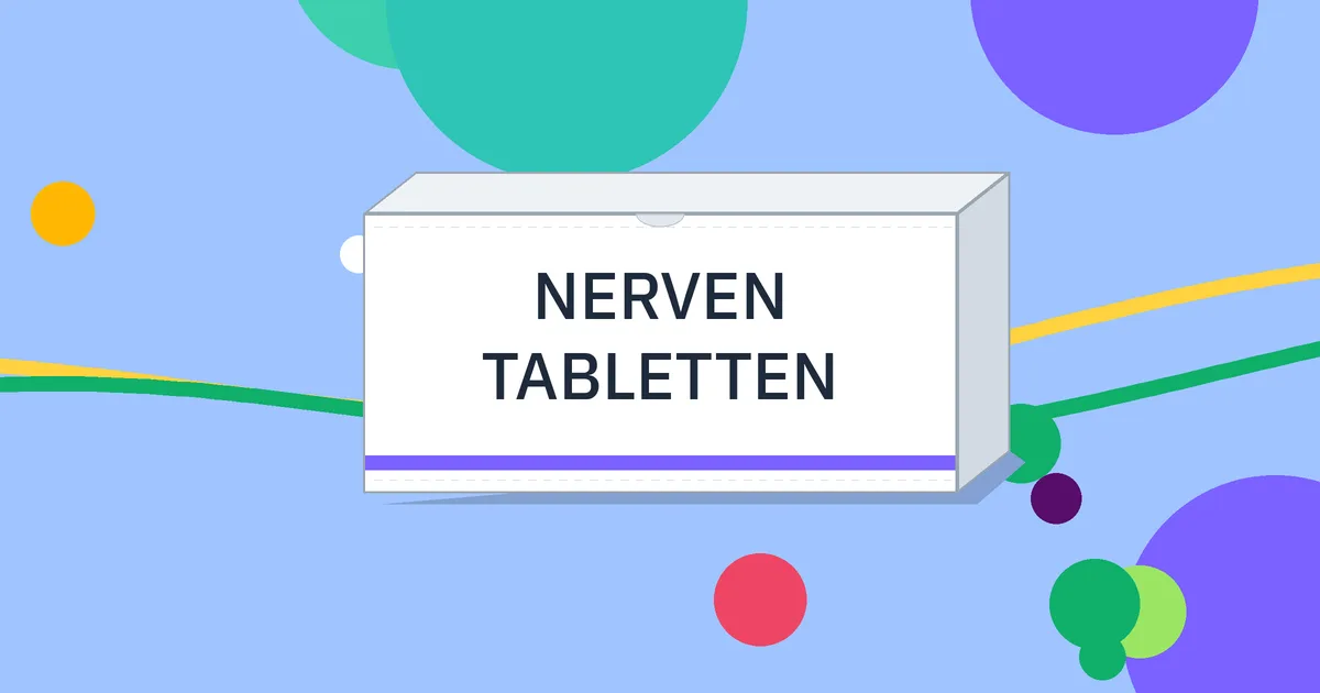 Symbolbild: Packung mit der Aufschrift NERVEN TABLETTEN (PZN 08489101) – Verfügbarkeit und Bezug in Apotheken in Frankfurt am Main