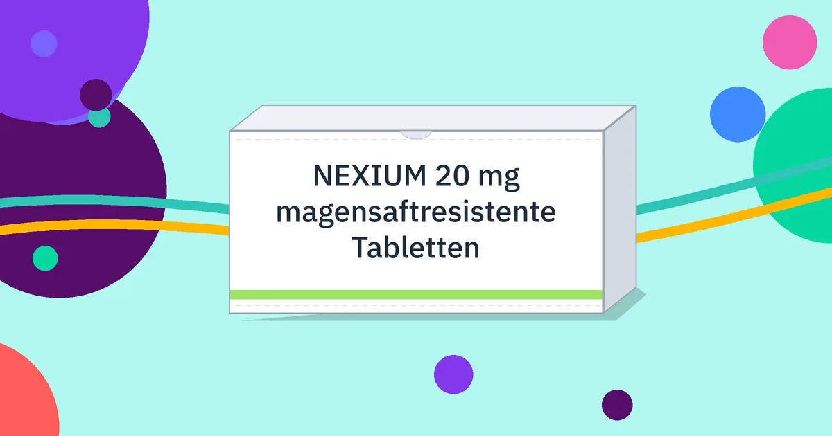 Symbolbild: Packung mit der Aufschrift NEXIUM 20 mg magensaftresistente Tabletten (PZN 11048719) – Verfügbarkeit und Bezug in Apotheken in Frankfurt am Main