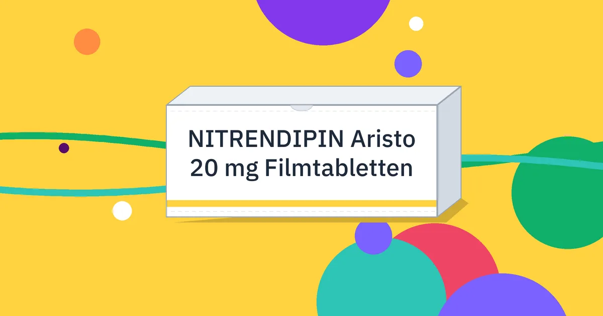 Symbolbild: Packung mit der Aufschrift NITRENDIPIN Aristo 20 mg Filmtabletten (PZN 00366988) – Verfügbarkeit und Bezug in Apotheken in Frankfurt am Main