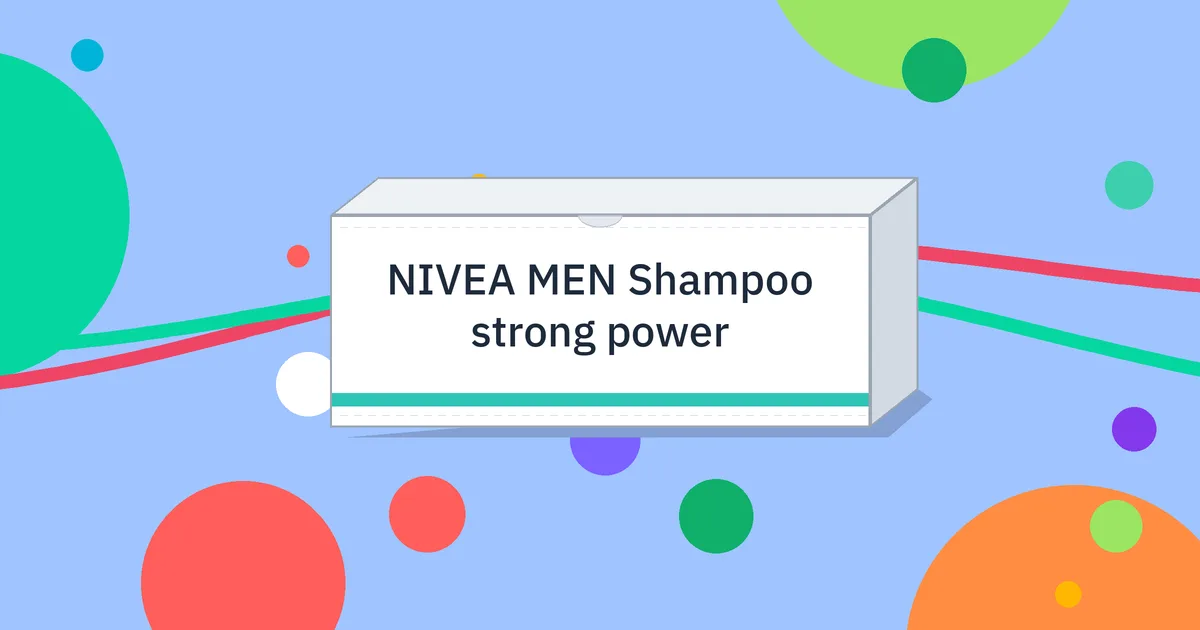 Symbolbild: Packung mit der Aufschrift NIVEA MEN Shampoo strong power (PZN 11326213) – Verfügbarkeit und Bezug in Apotheken in Frankfurt am Main