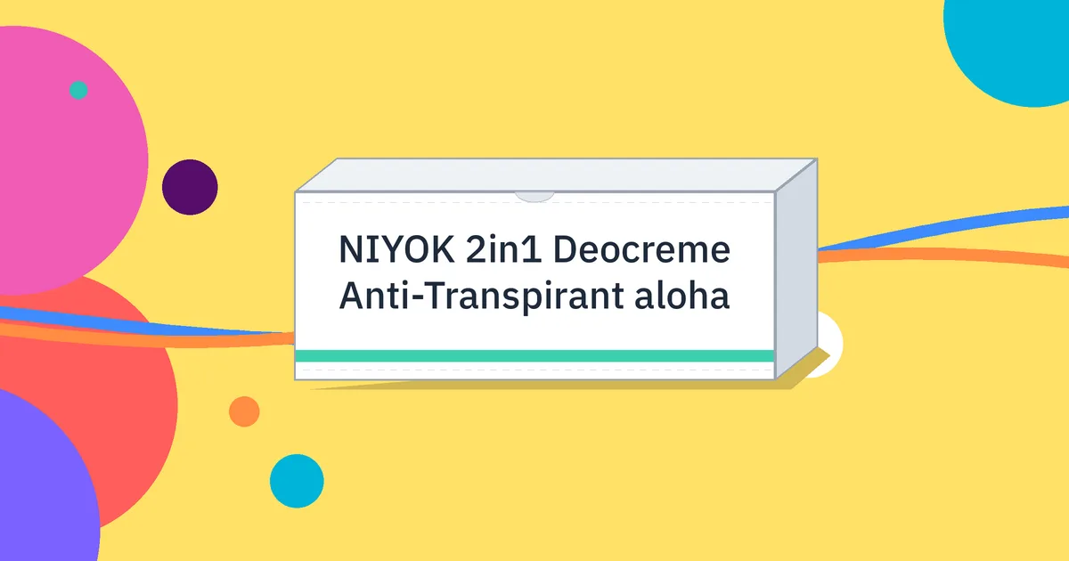 Symbolbild: Packung mit der Aufschrift NIYOK 2in1 Deocreme Anti-Transpirant aloha (PZN 20587881) – Verfügbarkeit und Bezug in Apotheken in Frankfurt am Main