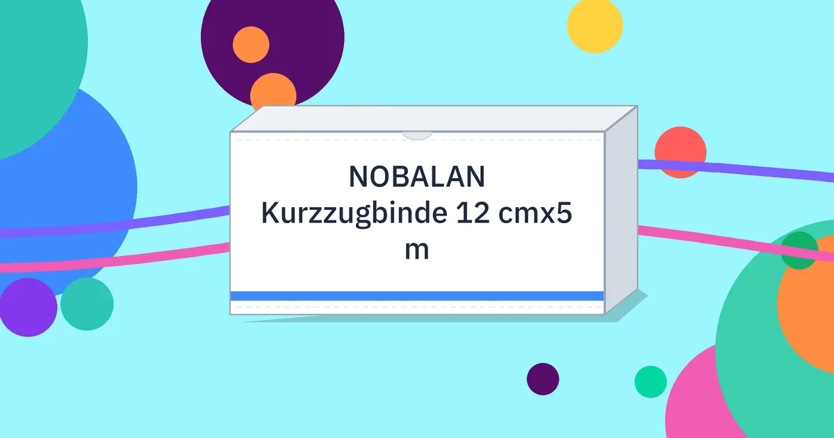 Symbolbild: Packung mit der Aufschrift NOBALAN Kurzzugbinde 12 cmx5 m (PZN 03770715) – Verfügbarkeit und Bezug in Apotheken in Frankfurt am Main