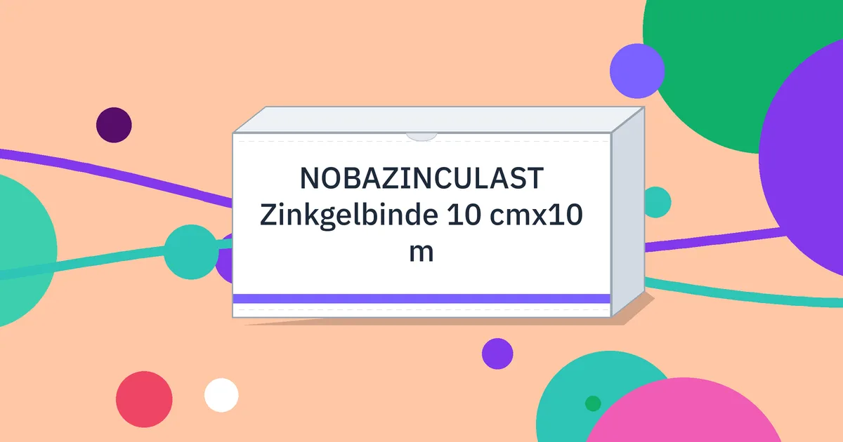 Symbolbild: Packung mit der Aufschrift NOBAZINCULAST Zinkgelbinde 10 cmx10 m (PZN 07097149) – Verfügbarkeit und Bezug in Apotheken in Frankfurt am Main