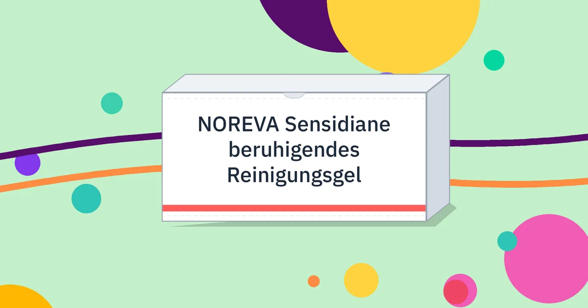 Symbolbild: Packung mit der Aufschrift NOREVA Sensidiane beruhigendes Reinigungsgel (PZN 19131621) – Verfügbarkeit und Bezug in Apotheken in Frankfurt am Main